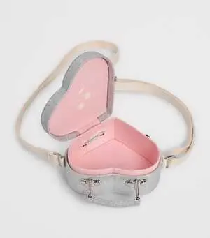 Bonpoint Heart-shaped Sequined Shoulder Bag
