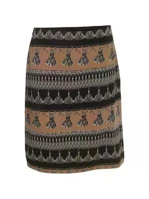 Max Mara Tasseled Crepe Skirt