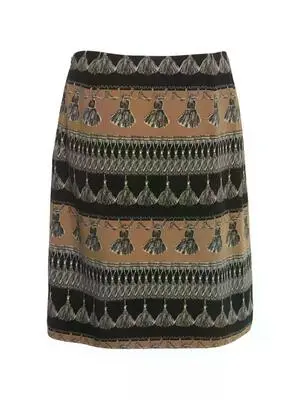 Max Mara Tasseled Crepe Skirt