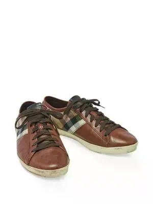 Burberry Nova Check Paneled Low-top Sneakers