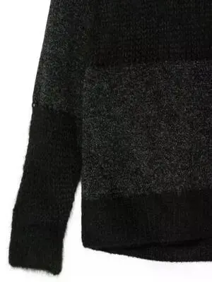 Undercover Colourblock Brushed-finish Crew Neck Sweater