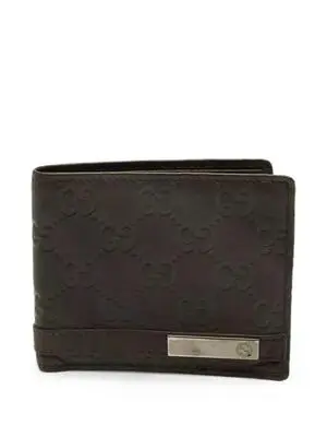 Gucci Logo-plaque Bi-fold Wallet - Brown