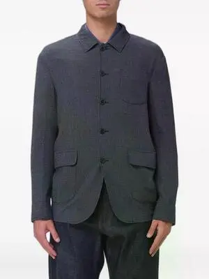 Emporio Armani Check-pattern Single-breasted Blazer