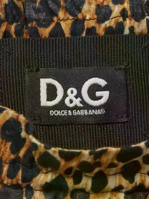 Dolce & Gabbana Leopard Print Long Sleeve Tiered Skirt Suit