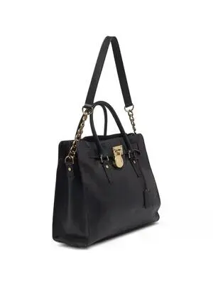 Michael Kors Hamilton Leather Tote Bag - Black