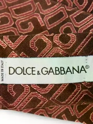 Dolce & Gabbana Dg-logo Jacquard Tie - Brown