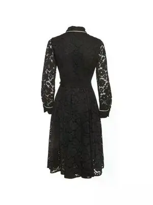 Carolina Herrera Guipure Lace Midi Dress