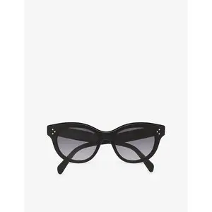 Celine Round-frame Acetate Sunglasses - Black