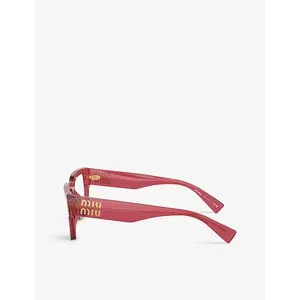 Miu Miu Mu 02xv Rectangle Acetate Eyeglasses