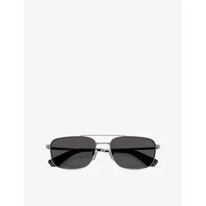 Burberry Be3170 Rectangular-frame Metal Sunglasses