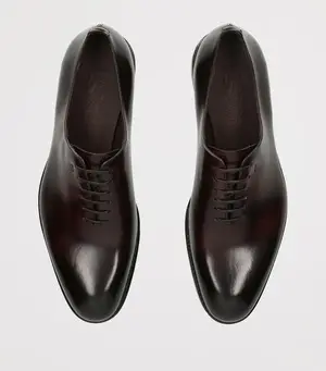 FERRAGAMO Leather Oxford Shoes - Brown