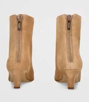 Gabriela Hearst Suede Clayton Ankle Boots - Beige
