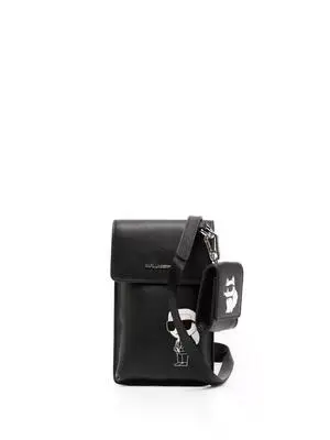 Karl Lagerfeld Kikonik 20 Leather Pouch - Black