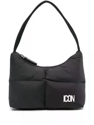 Dsquared2 Padded Shoulder Bag With Logo Plaque - Black