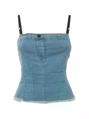 Dolce & Gabbana Open-back Denim Top - Blue
