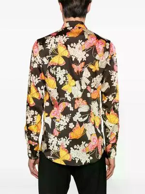 Dsquared2 Butterfly-print Satin Shirt