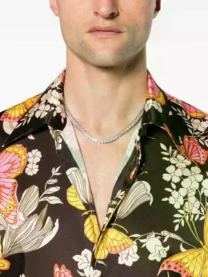 Dsquared2 Butterfly-print Satin Shirt