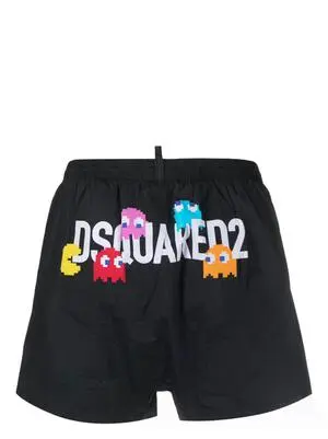 Dsquared2 X Pac-man Logo Swim Shorts
