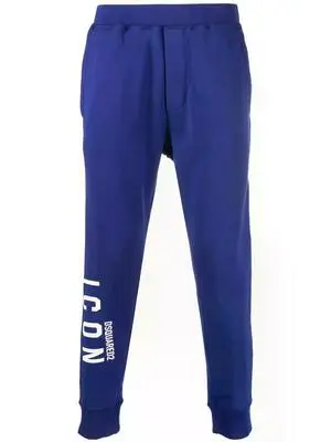 Dsquared2 Icon-print Cotton Track Pants - Blue