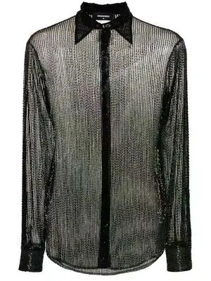 Dsquared2 70's Beaded Tulle Shirt