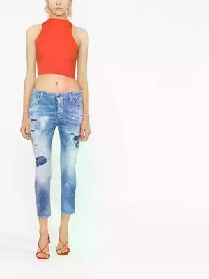 Dsquared2 Cropped Distressed Jeans