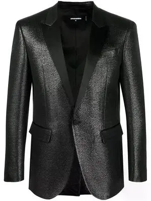 Dsquared2 High-shine Brocade Pattern Blazer