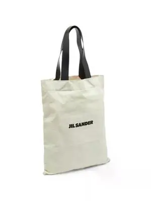 JIL SANDER Logo Print Tote Bag - Neutrals