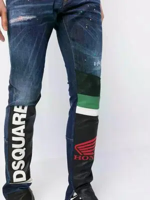 Dsquared2 Mid-rise Slim-cut Jeans With Distressed Effect