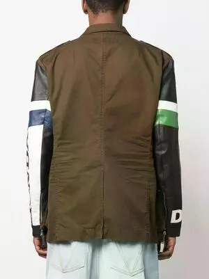 Dsquared2 Contrast Sleeve Biker-style Jacket