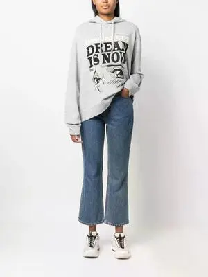 Dsquared2 Logo Print Drawstring Hoodie - Grey