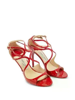 JIMMY CHOO Lance Leather Heeled Sandals