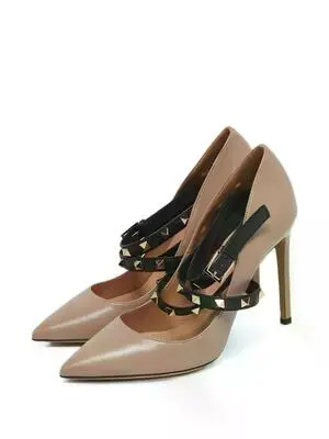 Valentino Garavani Rockstud Ankle Wrap Pumps - Neutrals