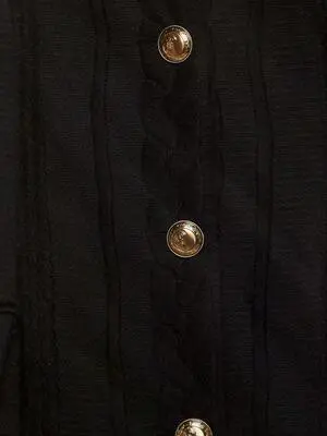 Versace Navy Blue Jacquard Single-breasted Jacket