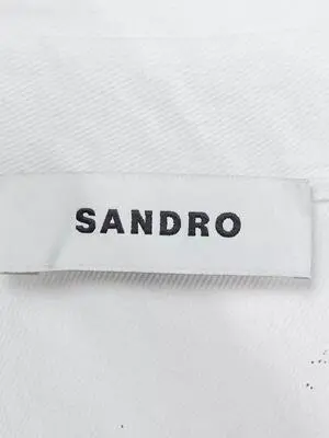 Sandro Gabardine Knotted Shirt Dress