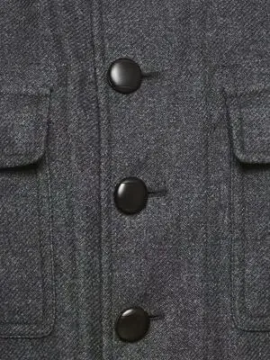 Alexander McQueen Shearling Collar Single-breasted Coat