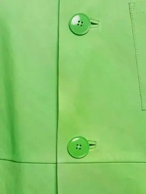 Ralph Lauren Button-up Leather Coat