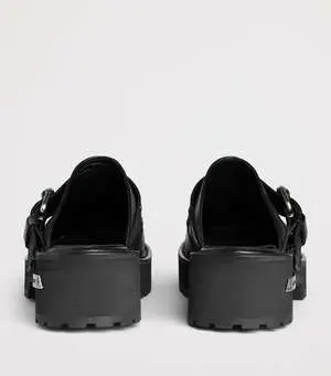 Balenciaga Calfskin Venom Mules - Black
