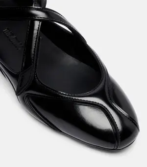 Attico Floor 01 Patent Leather Ballet Flats - Black
