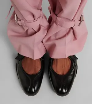 Attico Floor 01 Patent Leather Ballet Flats - Black