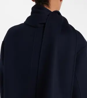 Max Mara Scarf Detail Virgin Wool Coat