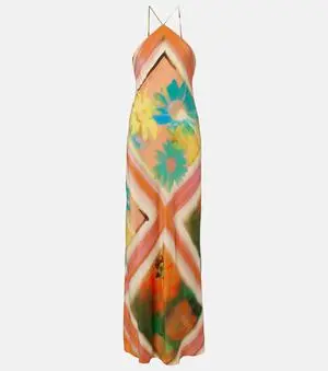 Staud Cubism Floral Maxi Dress - Multicoloured