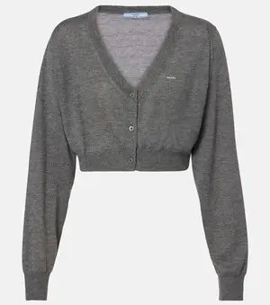 Prada Cropped Cashmere Cardigan