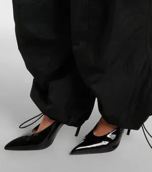Attico Viper Leather Slingback Pumps