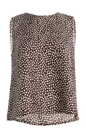 Asceno The Sofia Silk Top - Brown