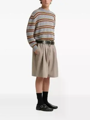 Marni Canvas Pleated Shorts - Neutrals