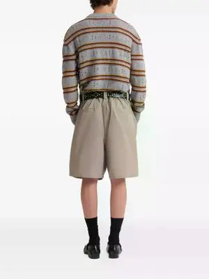Marni Canvas Pleated Shorts