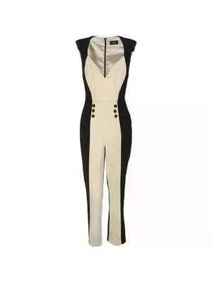 Elisabetta Franchi Colour-block V-neck Jumpsuit