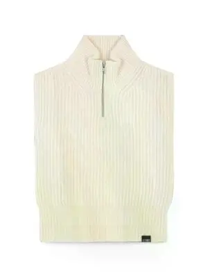 MAISON MARGIELA Ribbed Wool Sweater Vest - Neutrals