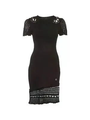 Roberto Cavalli Short-sleeve Mini Dress - Black