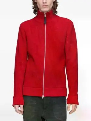MAISON MARGIELA Ribbed Zip-up Sweatshirt